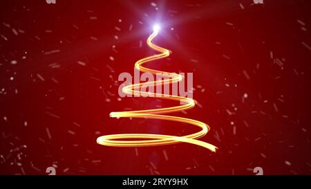 red background of bright shiny confetti in out of focus. empty ...