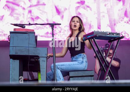 Jackie Miclau from the band Mt. Joy performs on day two of Sound on ...