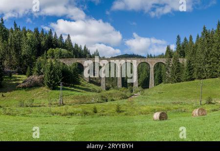 The Chmarossky Viaduct at Telgart village. Technical monument railroad ...