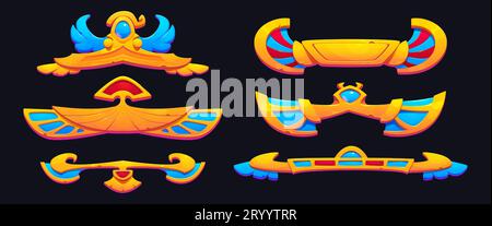 Egyptian frame clipart, vintage illustration vector Stock Vector Image ...