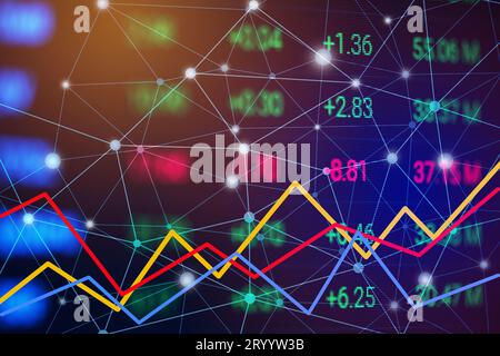 Business graph. Bullish Bearish trend. Candlestick chart uptrend ...