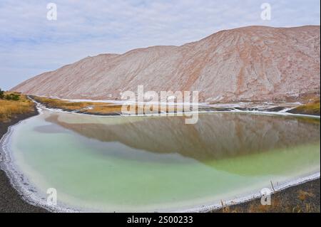 Waste hills in the production of potash fertilizers and salt Stock ...