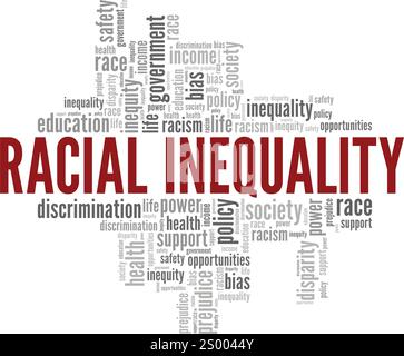 Racial Disparity word cloud conceptual design isolated on white ...