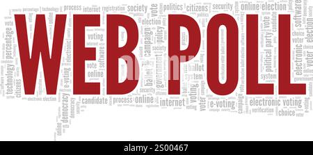 Web Poll word cloud conceptual design isolated on white background ...