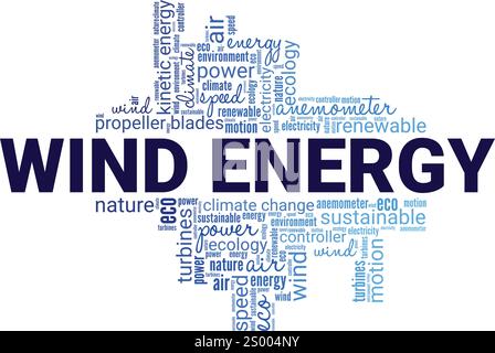 Wind Energy word cloud conceptual design isolated on white background ...