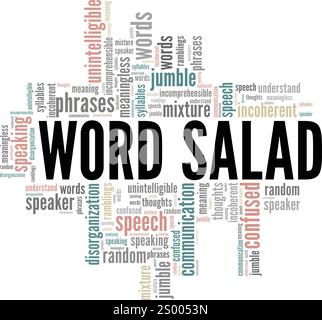 Word Salad word cloud conceptual design isolated on white background ...