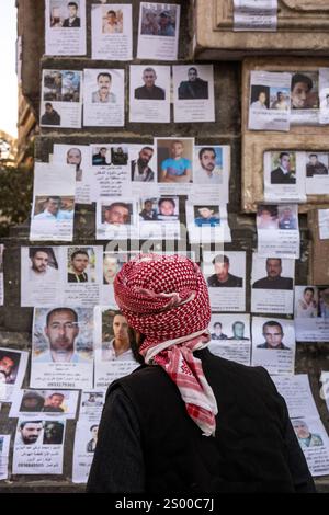 Portraits of missing ones, seen by ‘Marjeh’ square, in the center of ...
