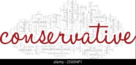 Conservative word cloud conceptual design isolated on white background ...