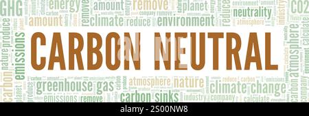 Carbon Neutral word cloud conceptual design isolated on white ...