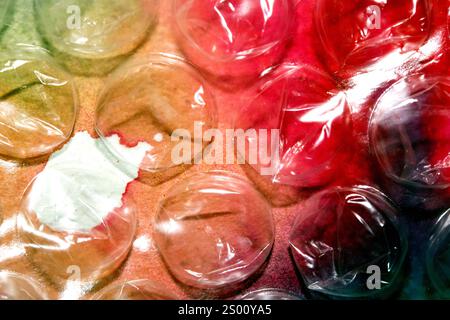 Abstract Bubble Wrap Colour Watercolour Rainbow Packaging Background ...