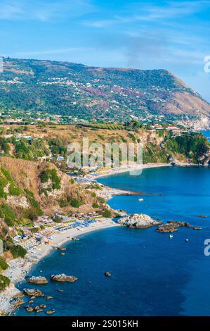 Capo Vaticano azure beach from hill, Calabria, Italy Stock Photo - Alamy