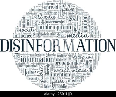 Disinformation word cloud conceptual design isolated on white ...