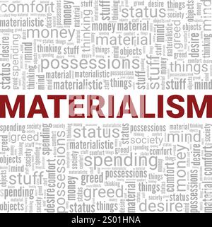 Materialism word cloud conceptual design isolated on white background ...