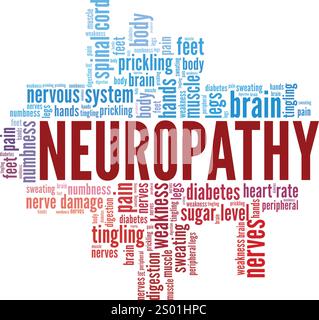 Neuropathy word cloud conceptual design isolated on white background ...