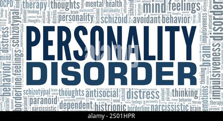 Personality Disorder word cloud conceptual design isolated on white ...