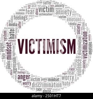 Victimism word cloud conceptual design isolated on white background ...