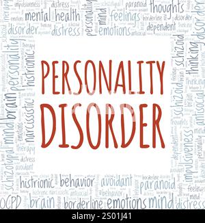 Personality Disorder word cloud conceptual design isolated on white ...