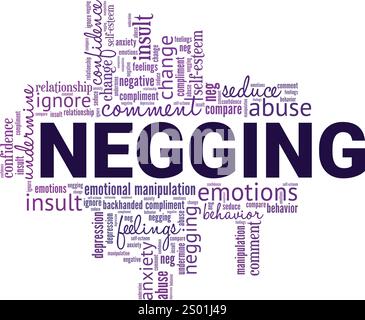 Negging word cloud conceptual design isolated on white background Stock ...