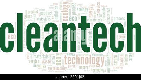 Cleantech word cloud conceptual design isolated on white background ...