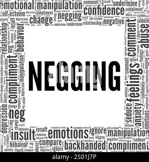 Negging word cloud conceptual design isolated on white background Stock ...