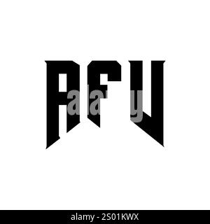 AFV letter logo design for technology company. AFV logo design black ...