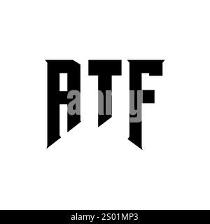 ATF letter logo design for technology company. ATF logo design black ...