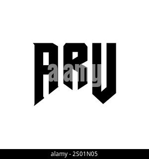 ARU letter logo design for technology company. ARU logo design black ...
