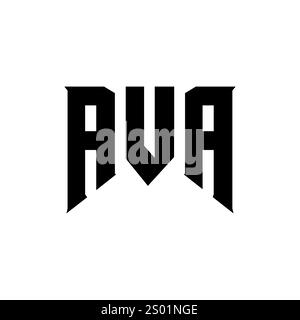 AVA letter logo design for technology company. AVA logo design black ...