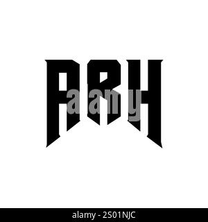 ARH letter logo design for technology company. ARH logo design black ...