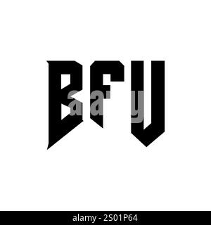 BFU letter logo design for technology company. BFU logo design black ...