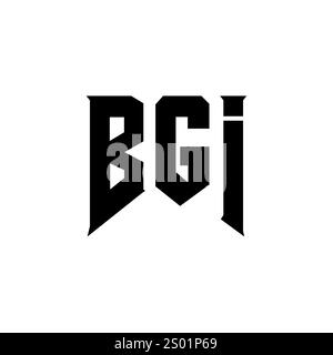 BGI letter logo design for technology company. BGI logo design black ...