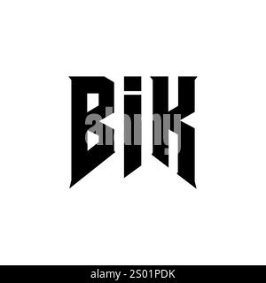 BIK letter logo design for technology company. BIK logo design black ...