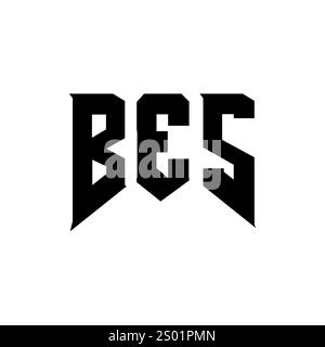 BES letter logo design for technology company. BES logo design black ...