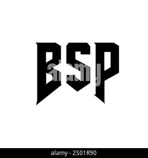 BSP letter logo design for technology company. BSP logo design black ...
