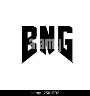 BNG letter logo design for technology company. BNG logo design black ...