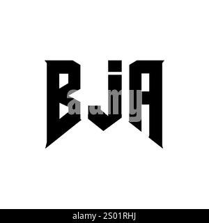 BJA letter logo design for technology company. BJA logo design black ...