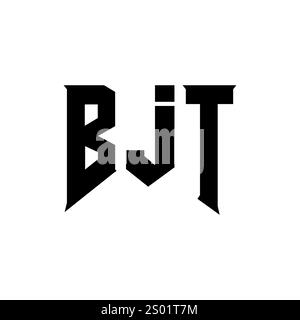 BJT letter logo design for technology company. BJT logo design black ...