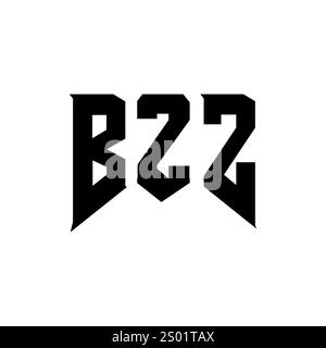 BZZ letter logo design for technology company. BZZ logo design black ...
