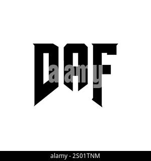 DAF letter logo design for technology company. DAF logo design black ...