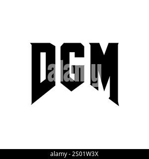 DGM letter logo design for technology company. DGM logo design black ...