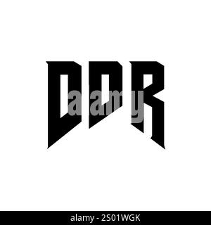 DDR letter logo design for technology company. DDR logo design black ...