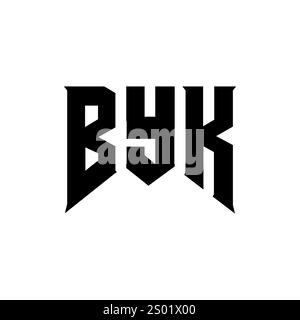 BYK letter logo design for technology company. BYK logo design black ...