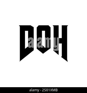 DOH letter logo design for technology company. DOH logo design black ...