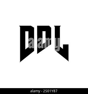 DDL letter logo design for technology company. DDL logo design black ...