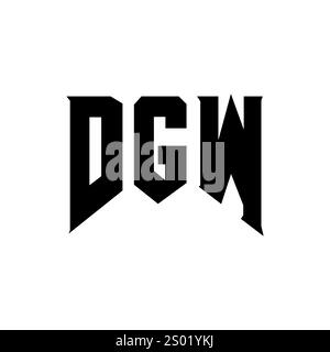 DGW letter logo design for technology company. DGW logo design black ...