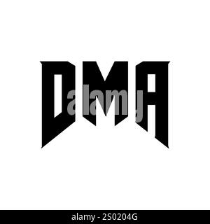 DMA letter logo design for technology company. DMA logo design black ...
