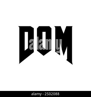 DOM letter logo design for technology company. DOM logo design black ...