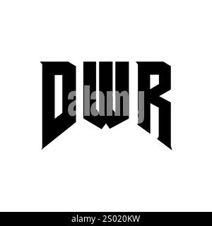 DWR letter logo design for technology company. DWR logo design black ...