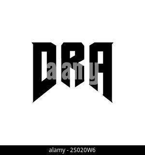 DRA letter logo design for technology company. DRA logo design black ...