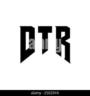 DTR letter logo design for technology company. DTR logo design black ...